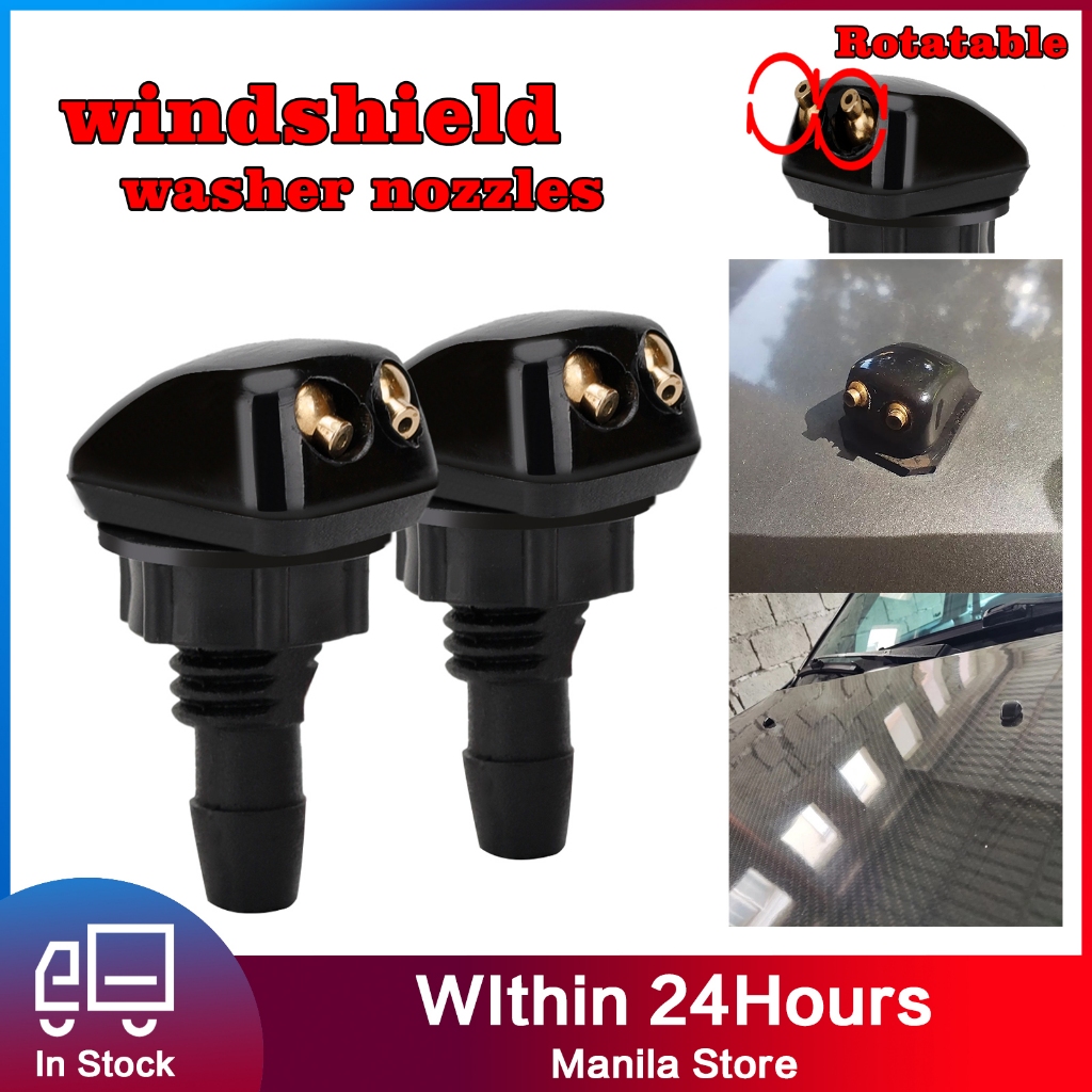 2PCS Dual Holes Adjustable Car Windshield Washer Nozzles Wiper Water ...