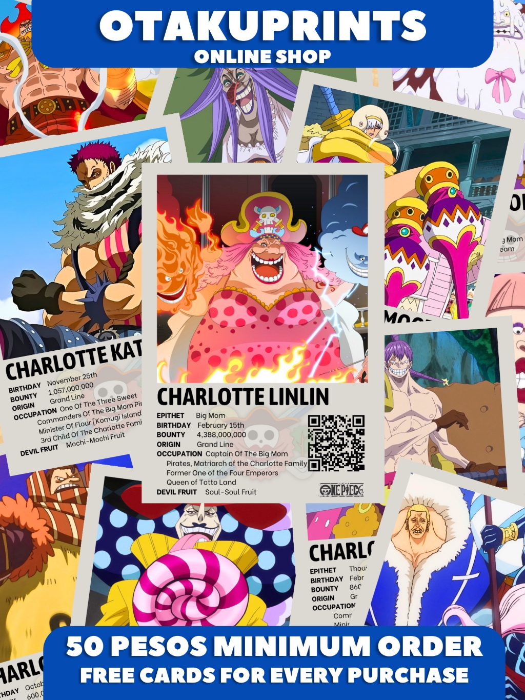 ONE PIECE - BIG MOM PIRATES Infocard Photocard - [SOLD PER PIECE ...