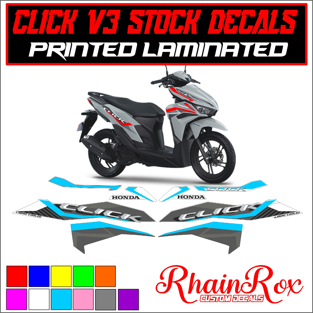honda click v3 stock decals v3 v4 fitted printed laminated original ...