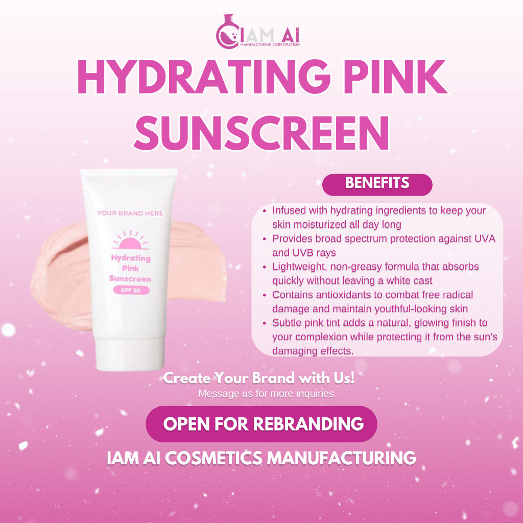 Hydrating Pink Sunscreen SPF 50 30ml | Shopee Philippines