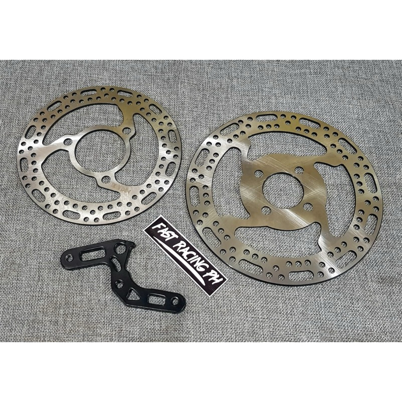 LIGTHEN DISC SET RAIDER 150 carb fi front rear w/ bracket 220mm for ...