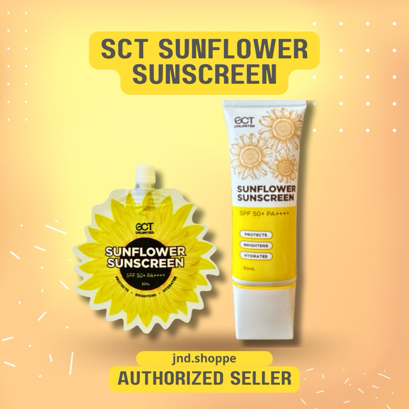 SCT UNLIMITED SUNFLOWER SUNSCREEN UVA UVB RAYS PROTECTION FACE & BODY ...