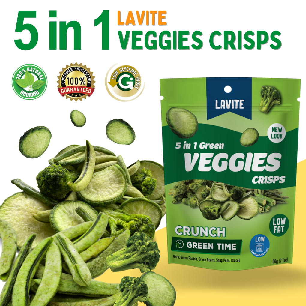 Vegetable Chips LAVITE Mixed 5 in 1 Veggies Crisps Low fat No ...