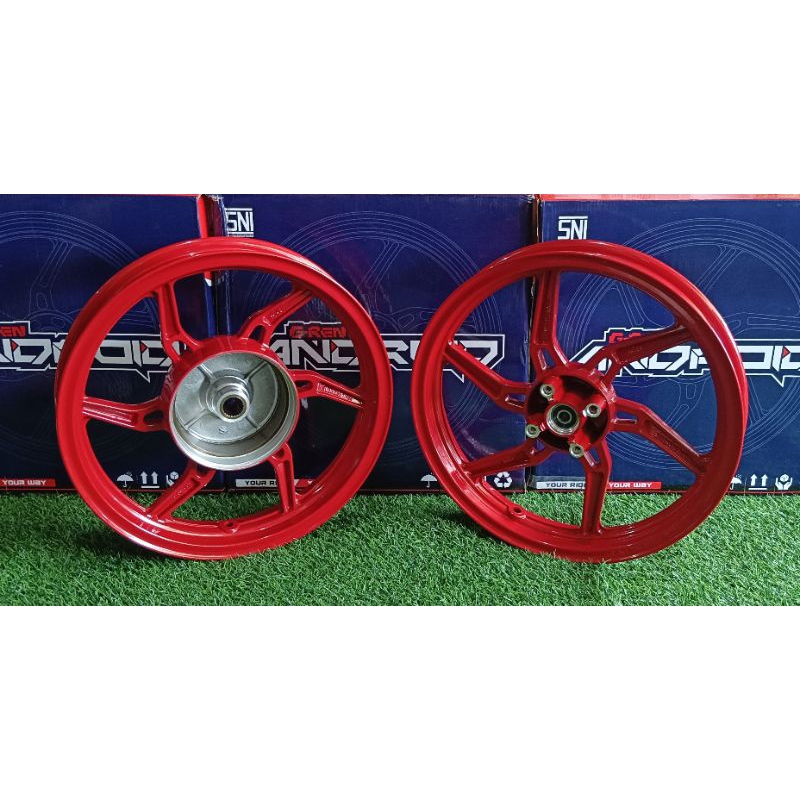 G-REN HARD ALLOY MAGS ANDROID (1.85/2.15 ×14) HONDA CLICK 125/150/160 ...