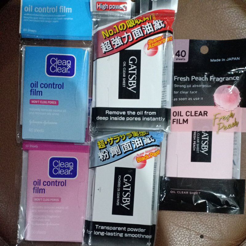 Clean & Clear/ Gatsby oil control film.../pack | Shopee Philippines