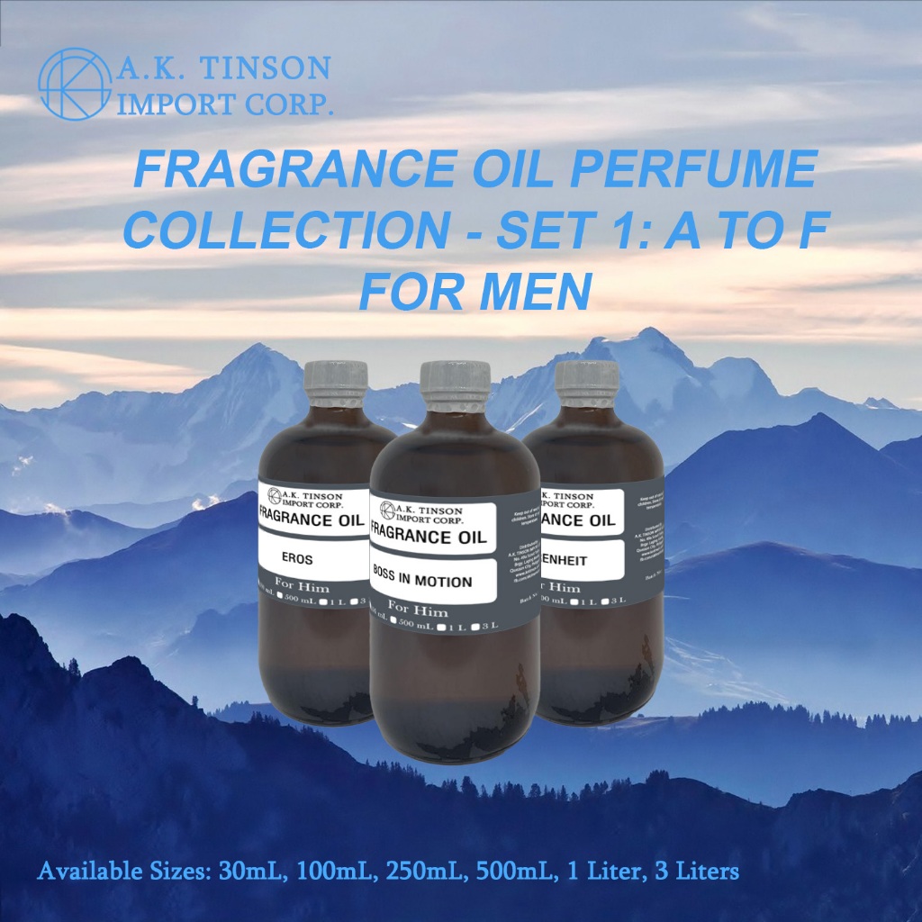AK Fragrance Oil A-F (100mL & 250mL) Perfume Collection for Men Perfume ...