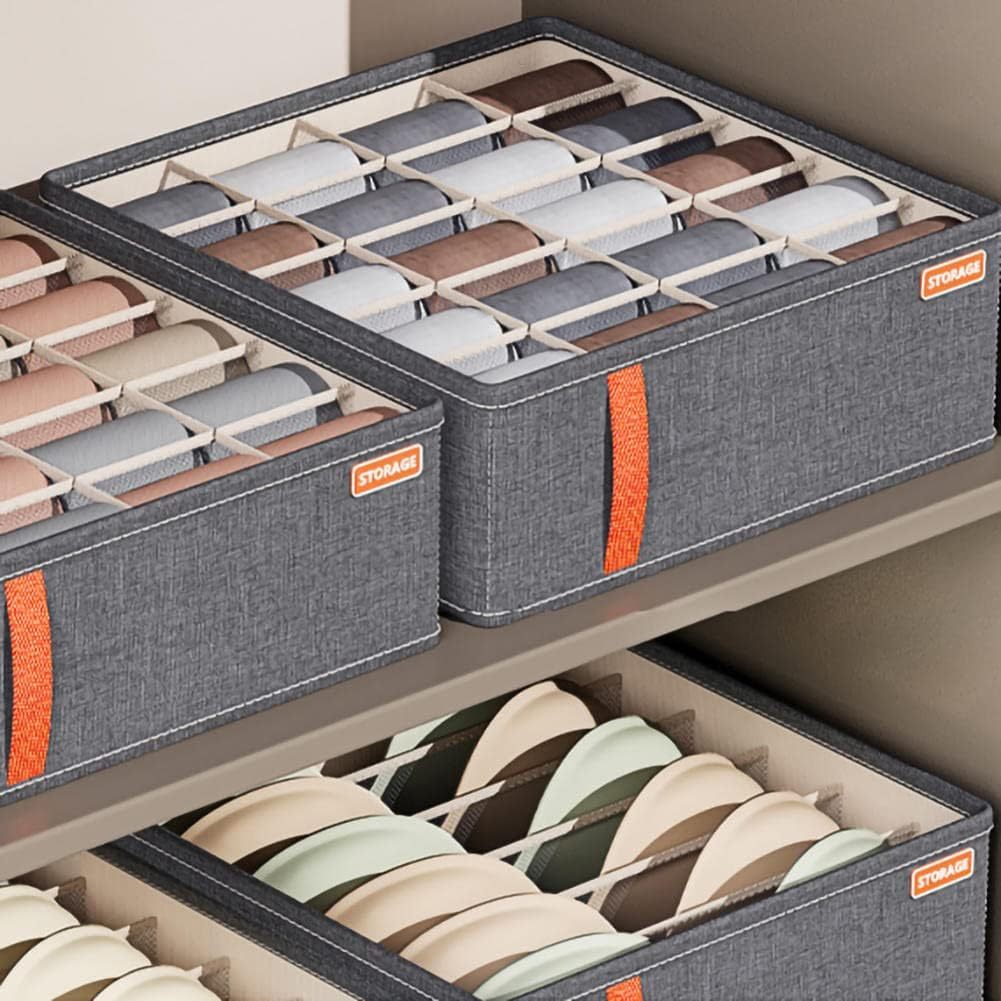 LHK Storage Box Organizer Pants Socks Scarf Organizer Box Wardrobe ...