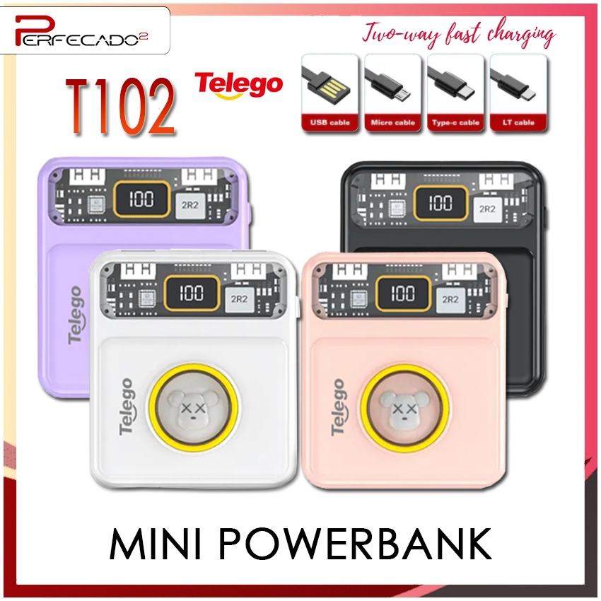 Telego T102 Mini Powerbank Digital Display Fast Charging 22.5W Power ...