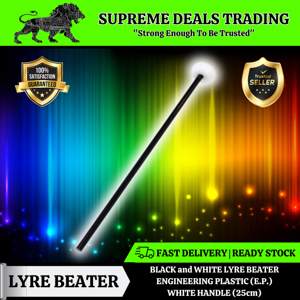 HIGH QUALITY LYRE XYLOPHONE BEATER BLACK AND WHITE ENGINEERING PLASTIC ...