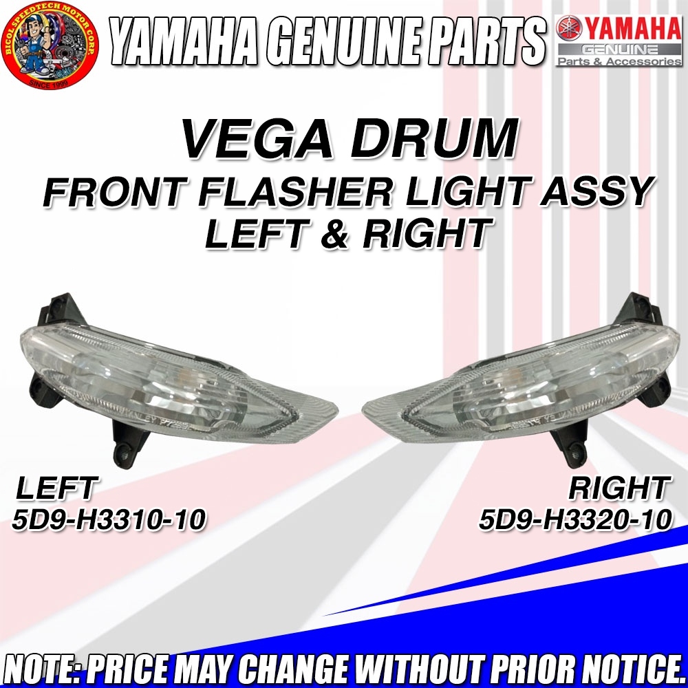 VEGA DRUM FRONT FLASHER LIGHT ASSY LEFT & RIGHT (YGP) (Genuine: L - 5D9 ...