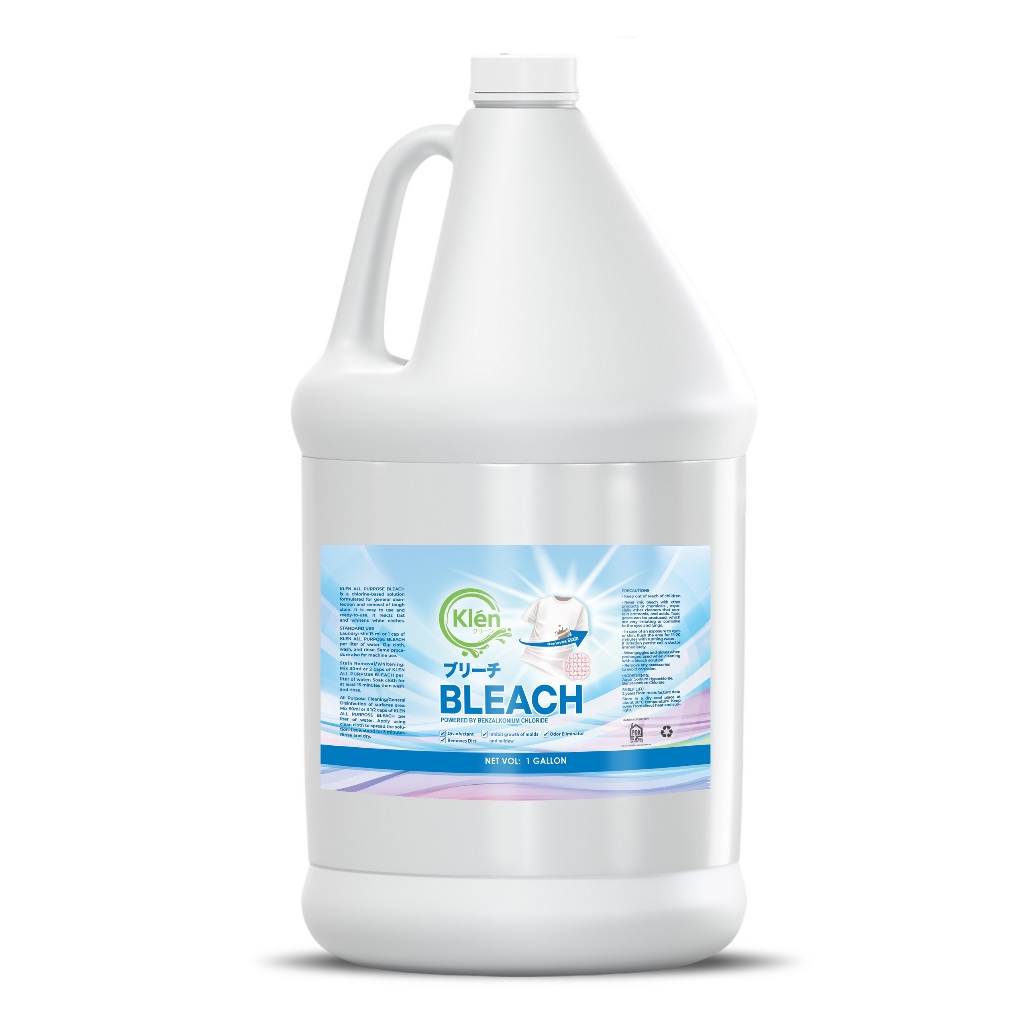 Klen Bleach Powered By Benzalkonium Chloride Gallon 3.5 Liters | Shopee ...