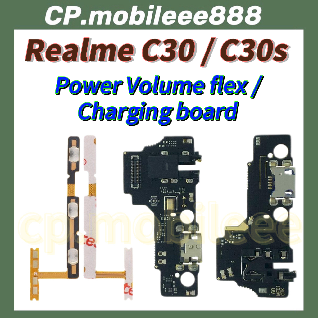 Realme C30 C30s Power Volume Flex Button Switch USB Charging Port Board ...