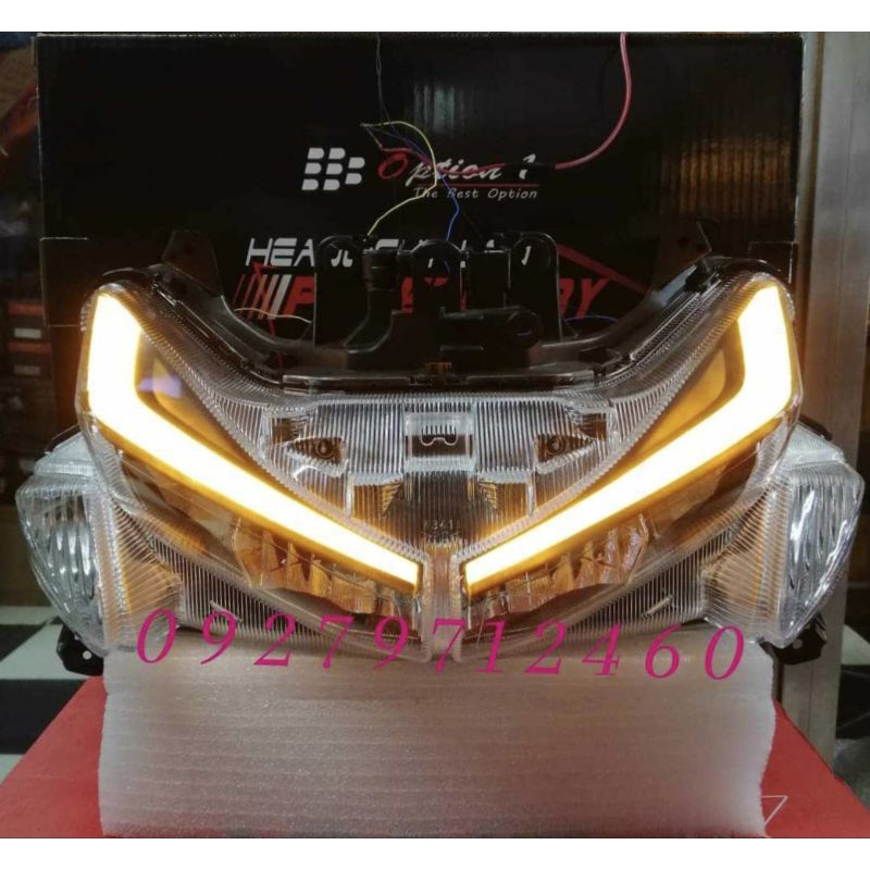 OPTION 1 HEADLIGHT ASSEMBLY AEROX V1 | Shopee Philippines