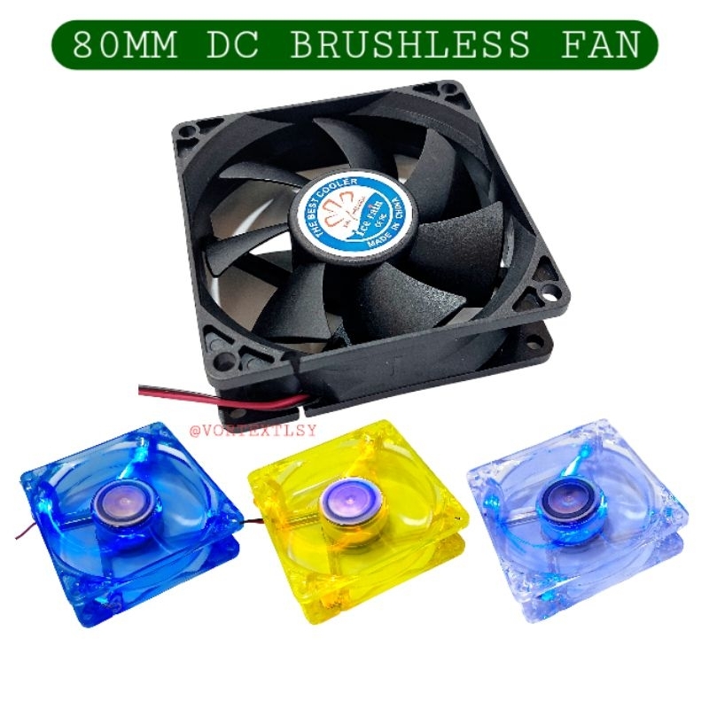 80MM DC BRUSHLESS FAN 12V DC WITH LED / UV REACTIVE | Shopee Philippines