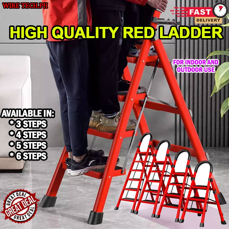 3 to 6 steps Ladder Foldable Aluminum heavy duty Hagdanan Folding ...