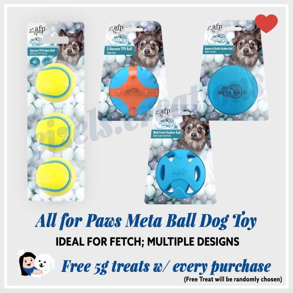 All For Paws AFP Meta Ball Toy for Dogs (Free 5g treats w/ purchase ...