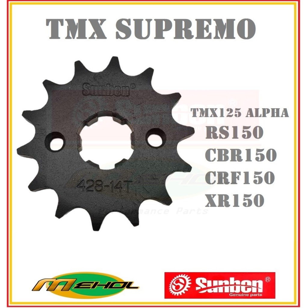 ENGINE SPROCKET FOR TMX SUPREMO TMX125 ALPHA RS150 CBR150 CRF150 XR150 ...