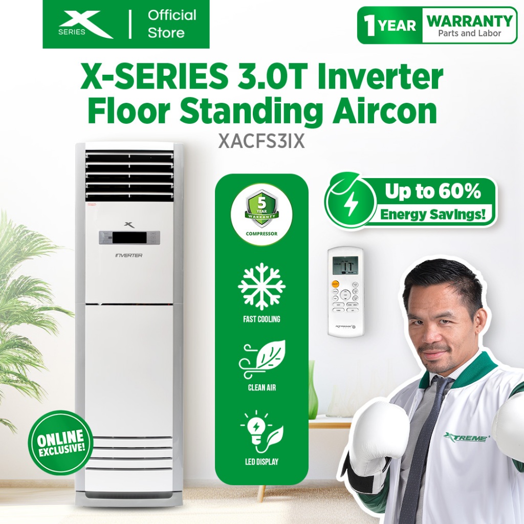 X-SERIES 3.0T Floor Standing Aircon Inverter (XACFS3iX) | Shopee ...
