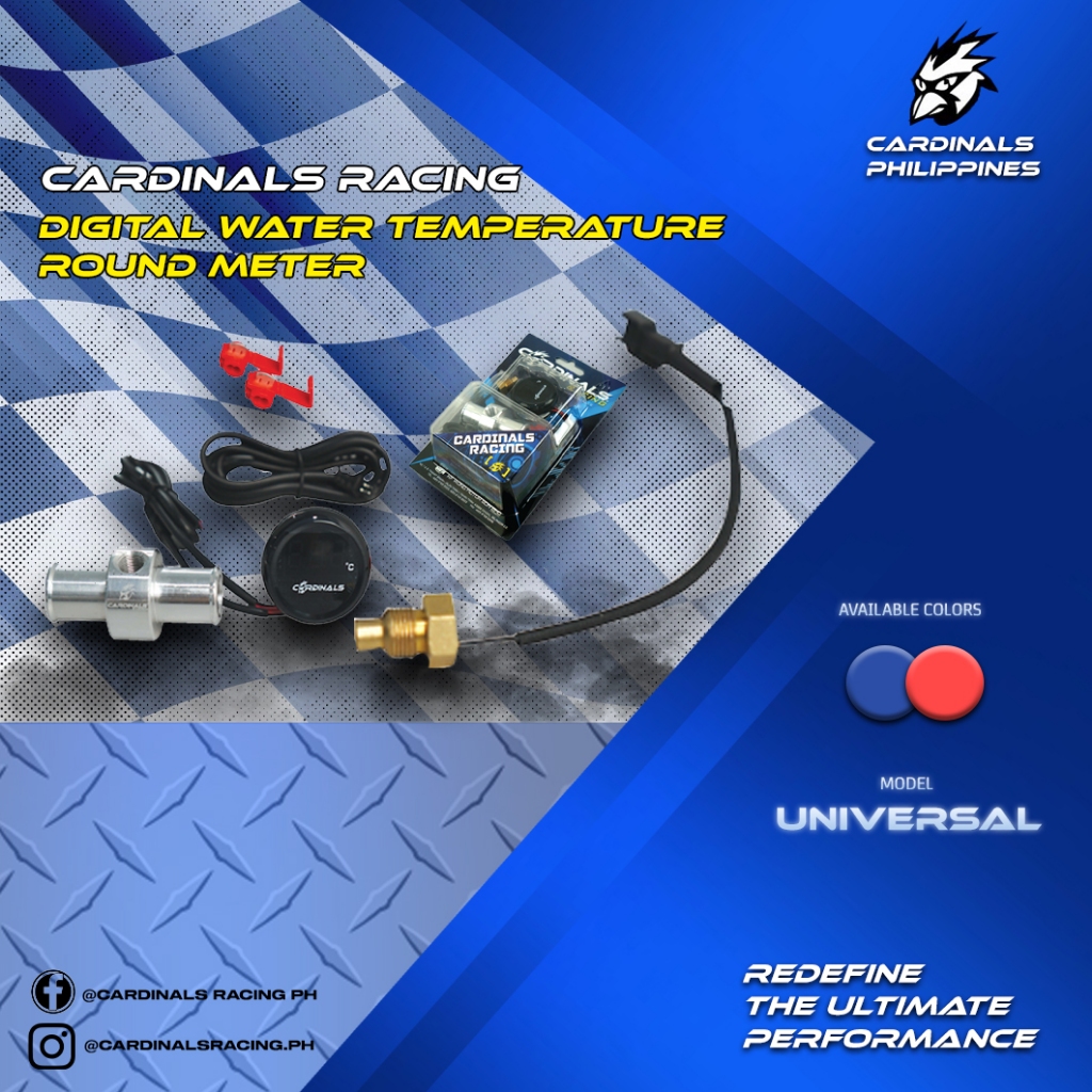 CARDINALS RACING - Digital Water Temperature Round Meter (UNIVERSAL ...