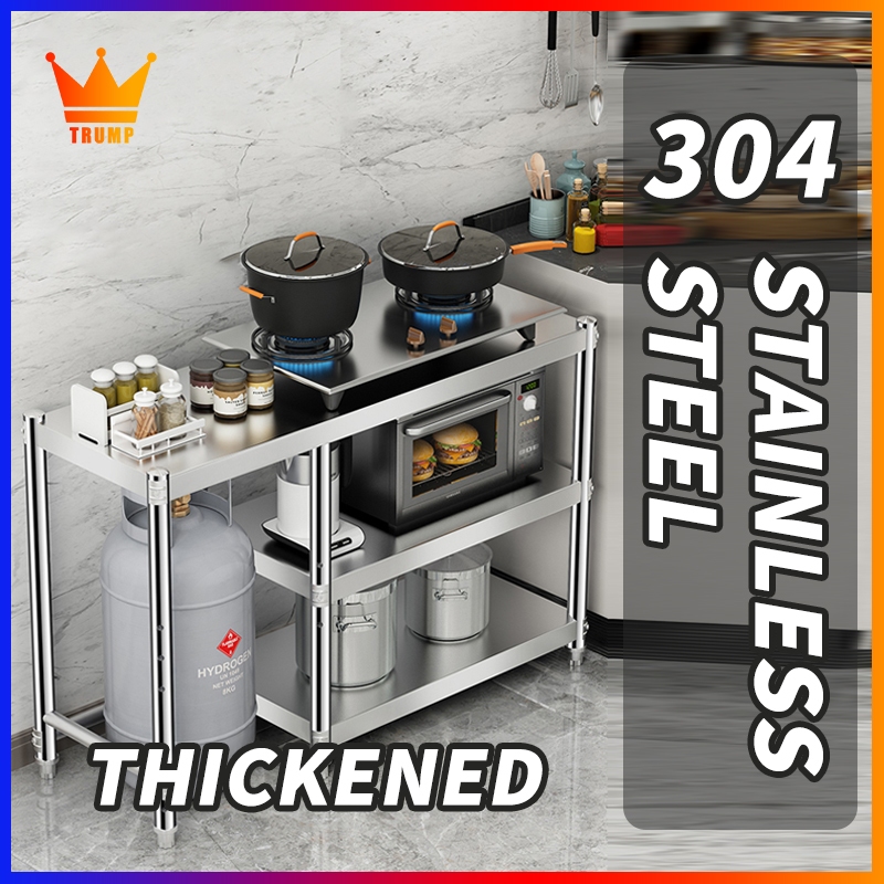 Gas Stove Rack Stand Kitchen Table with organizer Thickened 304 ...