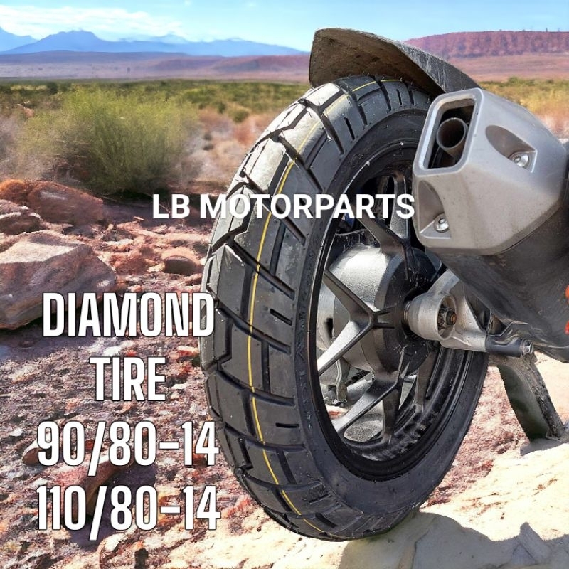 HONDA CLICK BEAT FI DUAL SPORT TIRE DIAMOND 90/80-14 110/80-14 | Shopee ...