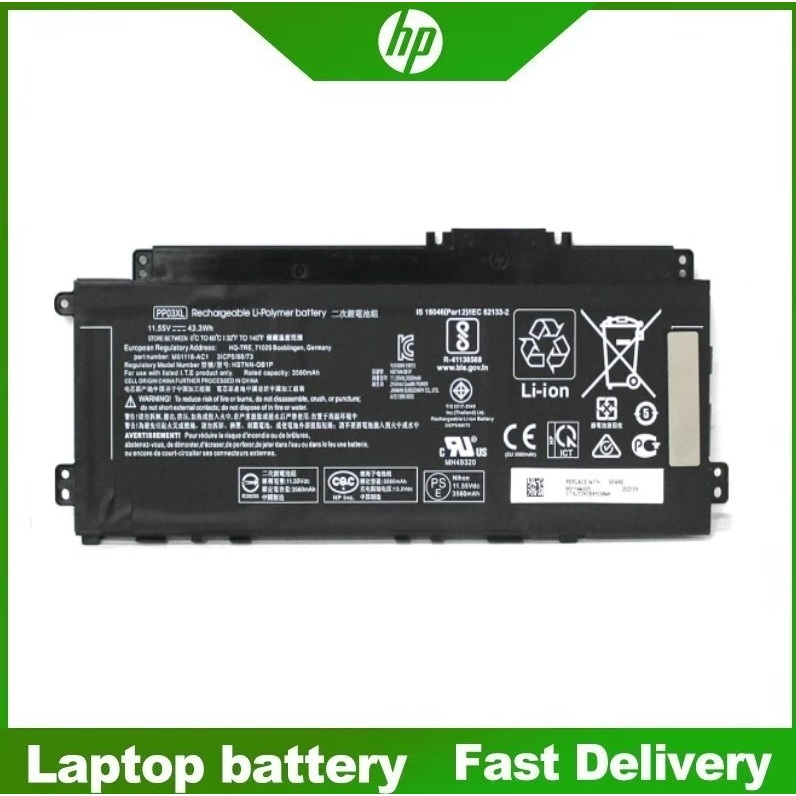 PP03XL Battery for HP Pavilion 13-BB 14-DV 14-DK 15-EH HSTNN-OB1P ...