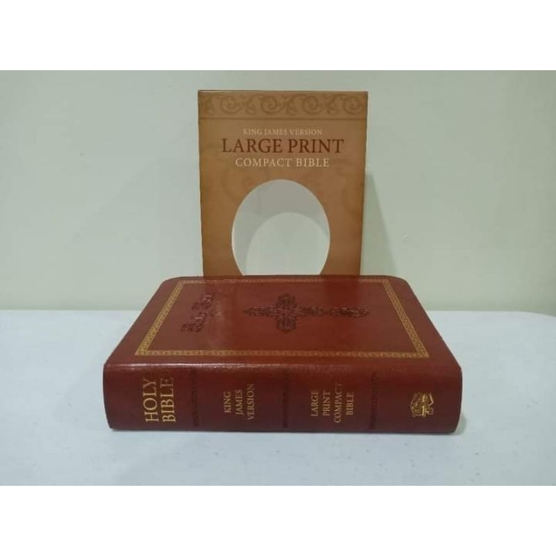 ENGRAVED CROSS DESIGN HOLY BIBLE KJV - SIMULATED LEATHER / GOLD EDGE ...