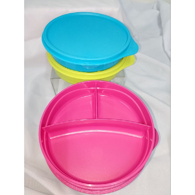 Tupperware Round Divided Lunch box 350ml | Shopee Philippines