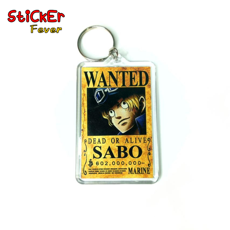 Sticker Fever One Piece wanted Poster Acylic Keychains Souvenirs Bag ...