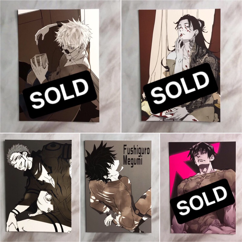 JJK Jujutsu Kaisen heat sensitive thermal postcard Gojo Satoru Geto ...