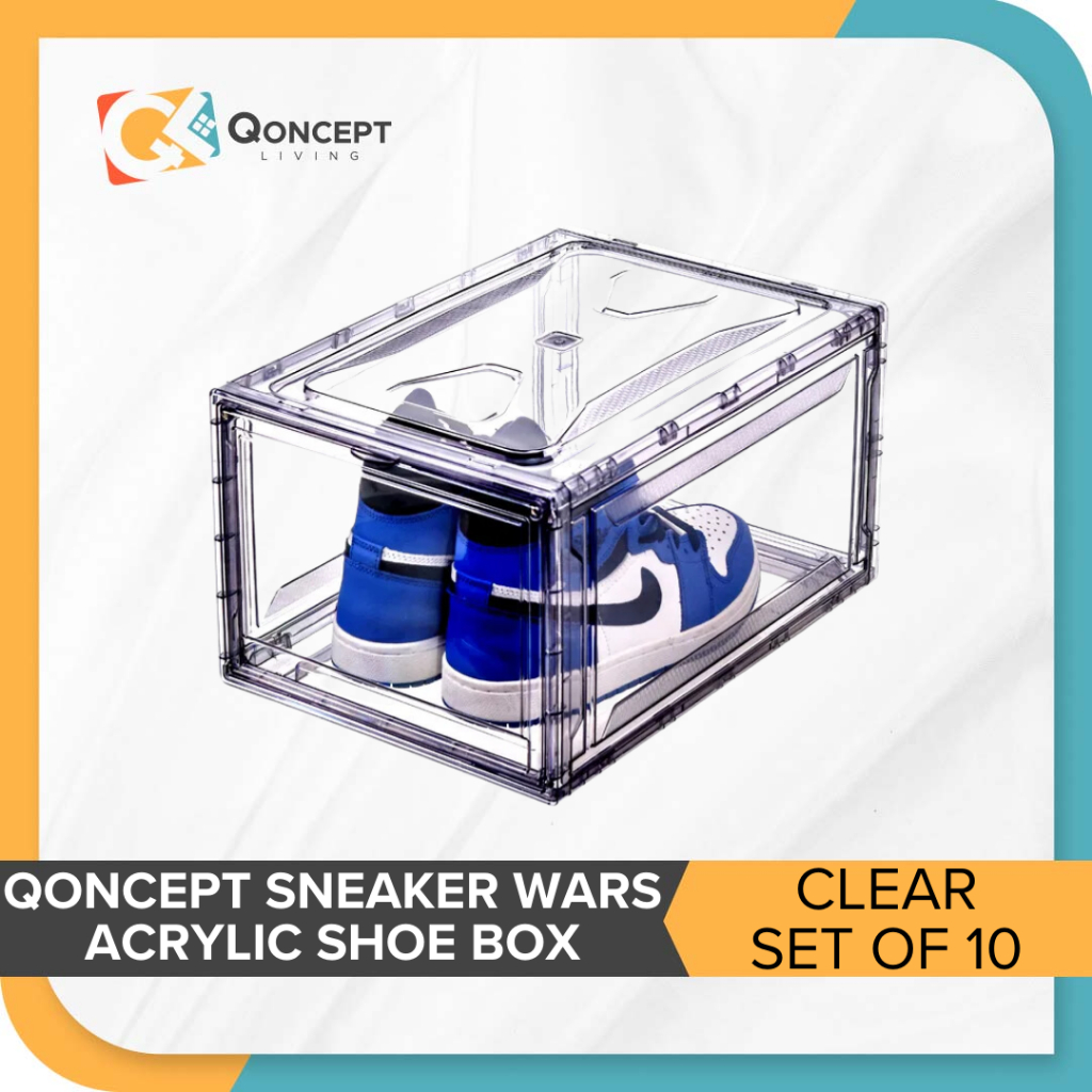 Qoncept Living Sneaker Wars Premium Magnetic Clear Stackable Acrylic ...