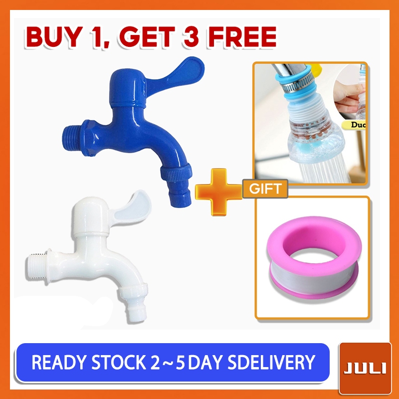 【1+2】Plastic Pvc Faucet With Hose Connector Gripo Faucet | Shopee ...