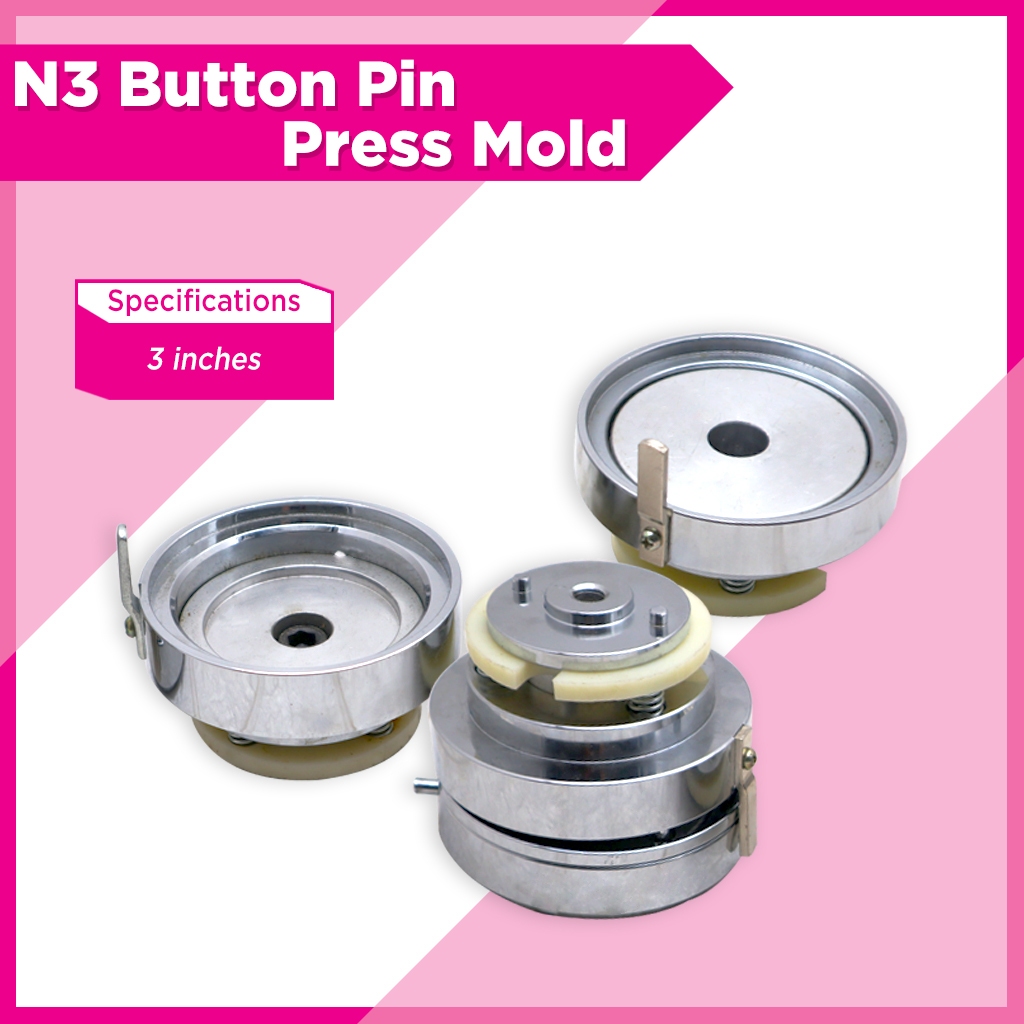 QUAFF N3 Button Pin Press Machine Body and Mold Package | Shopee ...