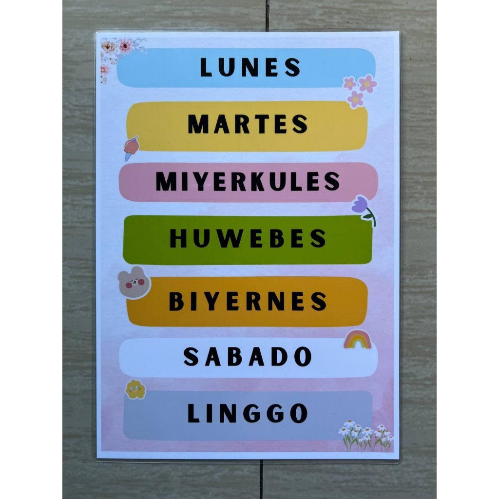 TAGALOG Kulay Bahagi ng Katawan Educational learning materials for kids ...