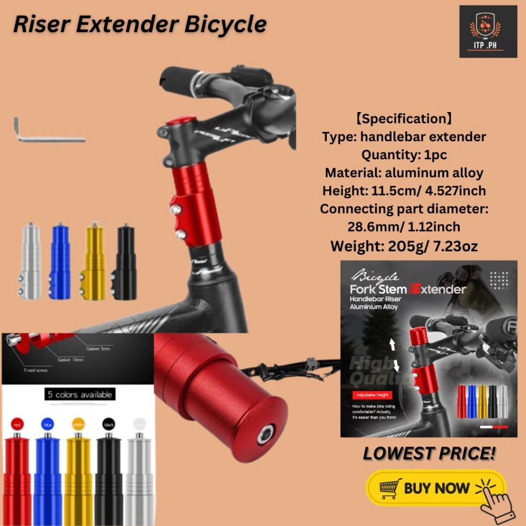 Riser Extender Bicycle Handlebar Front Height Extension Device Fork ...