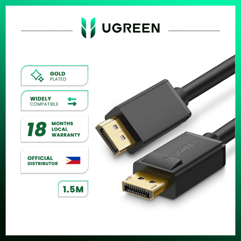 UGREEN 4K HD DisplayPort DP Male To Male Cable For PC Projector Monitor ...
