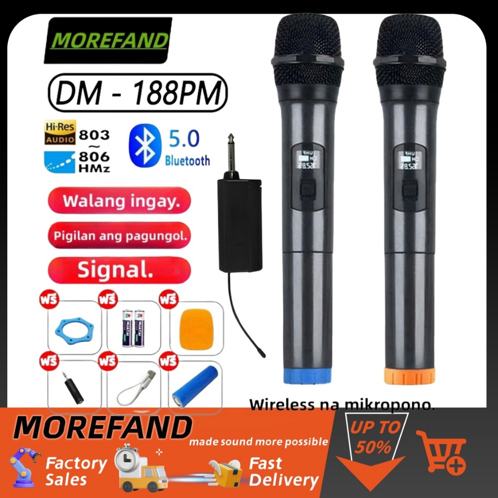 308V1-S/308V2-S black Portable na lumulutang na mic, Wireless Microphone Receiver, Sending ...