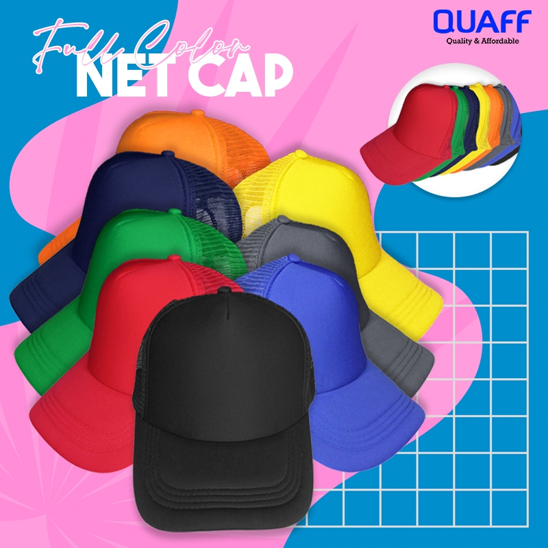50pcs - QUAFF Sublimation Net Cap (Full Color) | Shopee Philippines