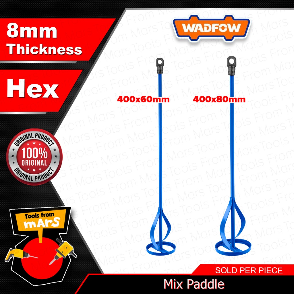 Wadfow Mix Paddle 60MM / 80MM Diameter Stirring Mixing Rod Mixer Rubber ...
