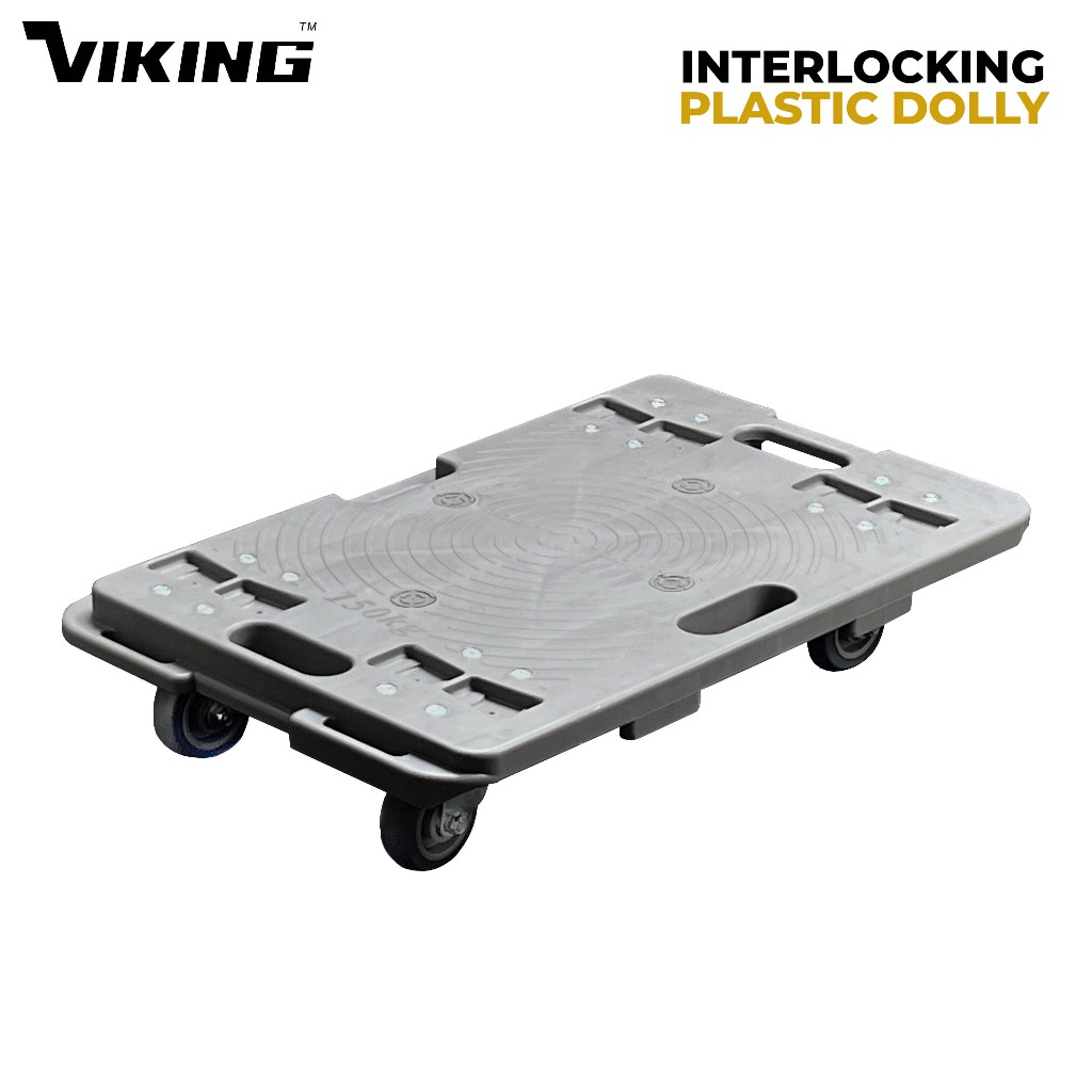VIKING Interlocking Plastic Dolly for all purposes | 150kG Capacity ...