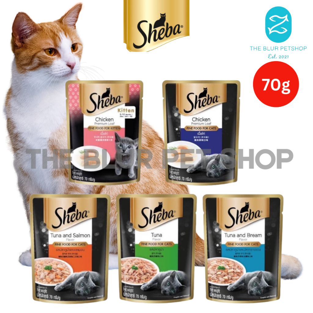 All Stages Adult Kitten 70g Sheba Cat Wet Food Pouch Pet Essentials ...