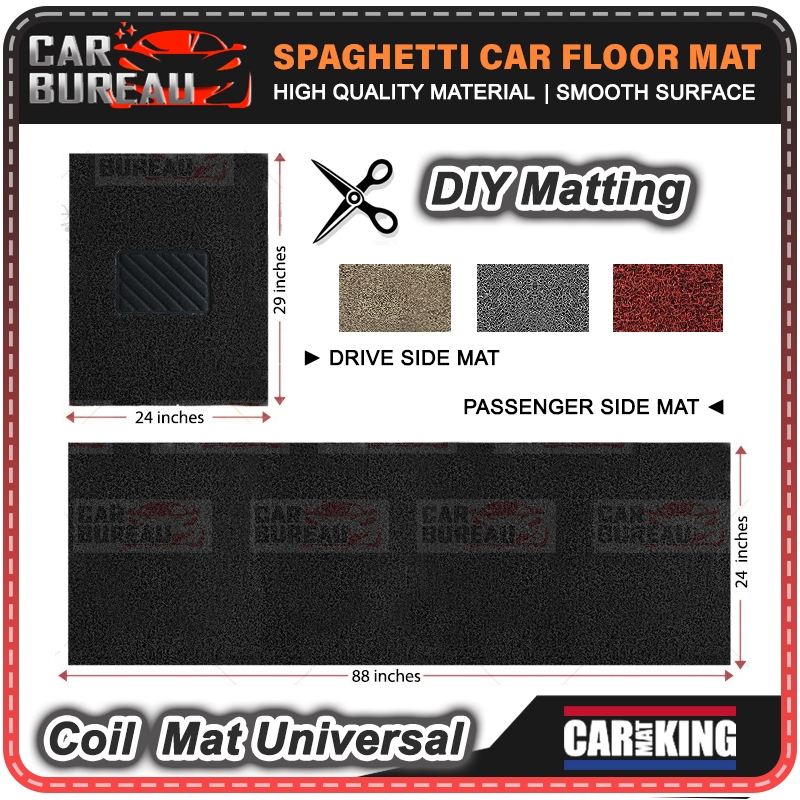 CARMATKING 15mm Universal SPAGHETTI / COIL Rubber Matting 2PCS/SET | 4 ...