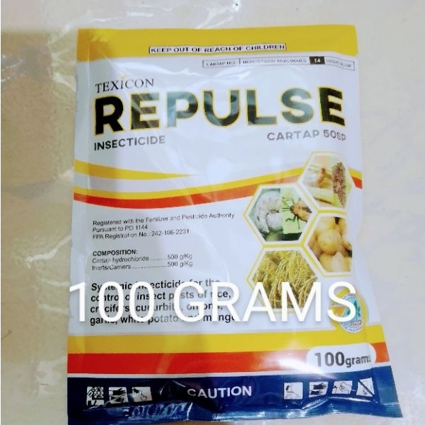 REPULSE 50 SP CARTAP SYSTEMIC INSECTICIDE(100 GRAMS)BY TEXICON | Shopee ...