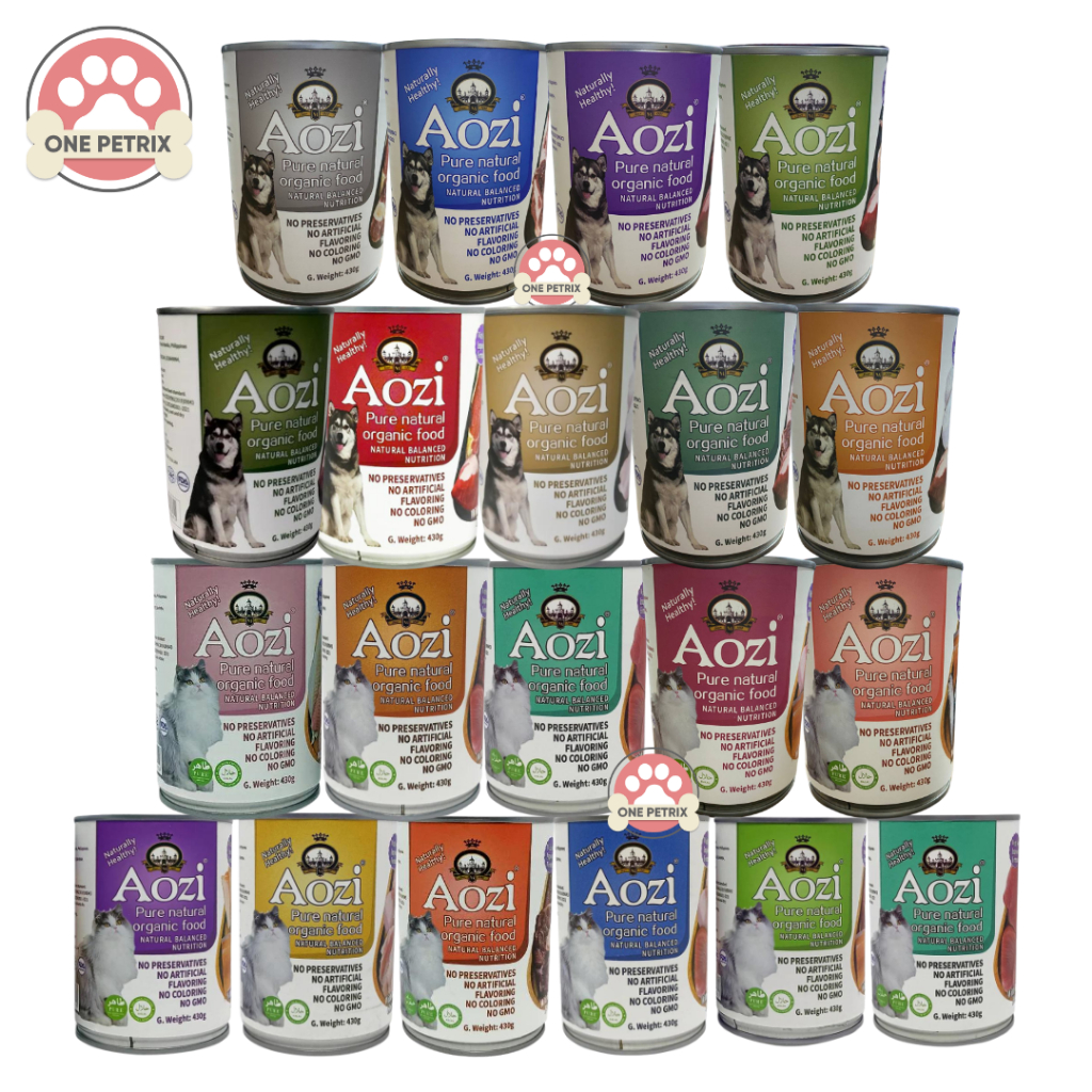 Aozi Dog & Cat Pure Natural Organic Wet Canned Food 430g | Shopee ...