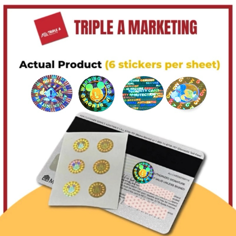 Credit/Debit Card CVV Security Seal Label Protection With Void and ...