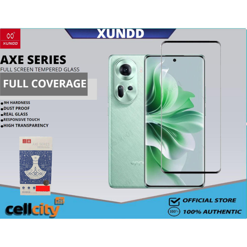 OPPO RENO 11 5G XUNDD Axe Series Full Tempered Glass Premium Screen ...