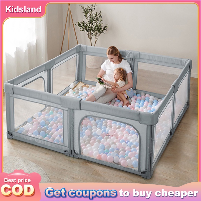 [On hand]Playpen Fence For Baby Breathable Mesh Playfence For King ...