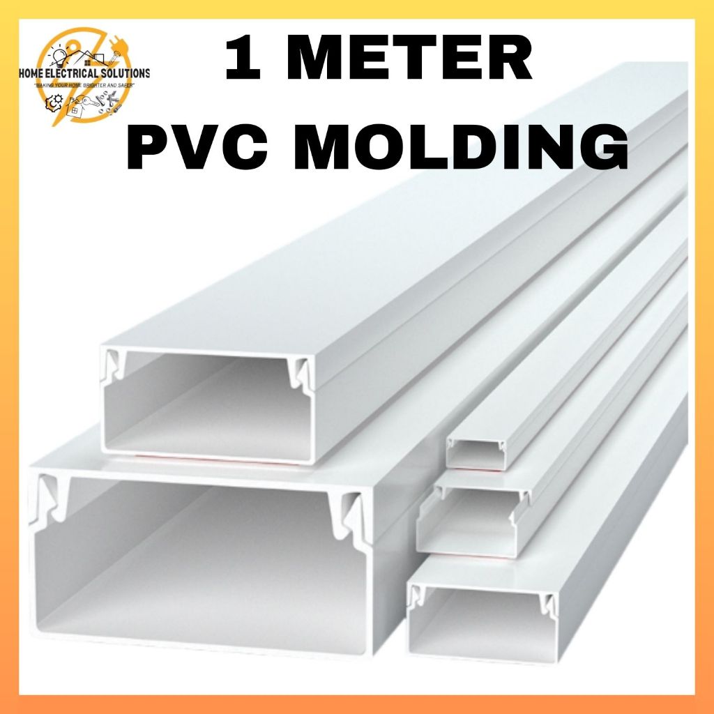 H.E.S || PVC Moulding Electrical Wire Pipe Moulding Pipe For Protection & Insulation 1m | Shopee ...