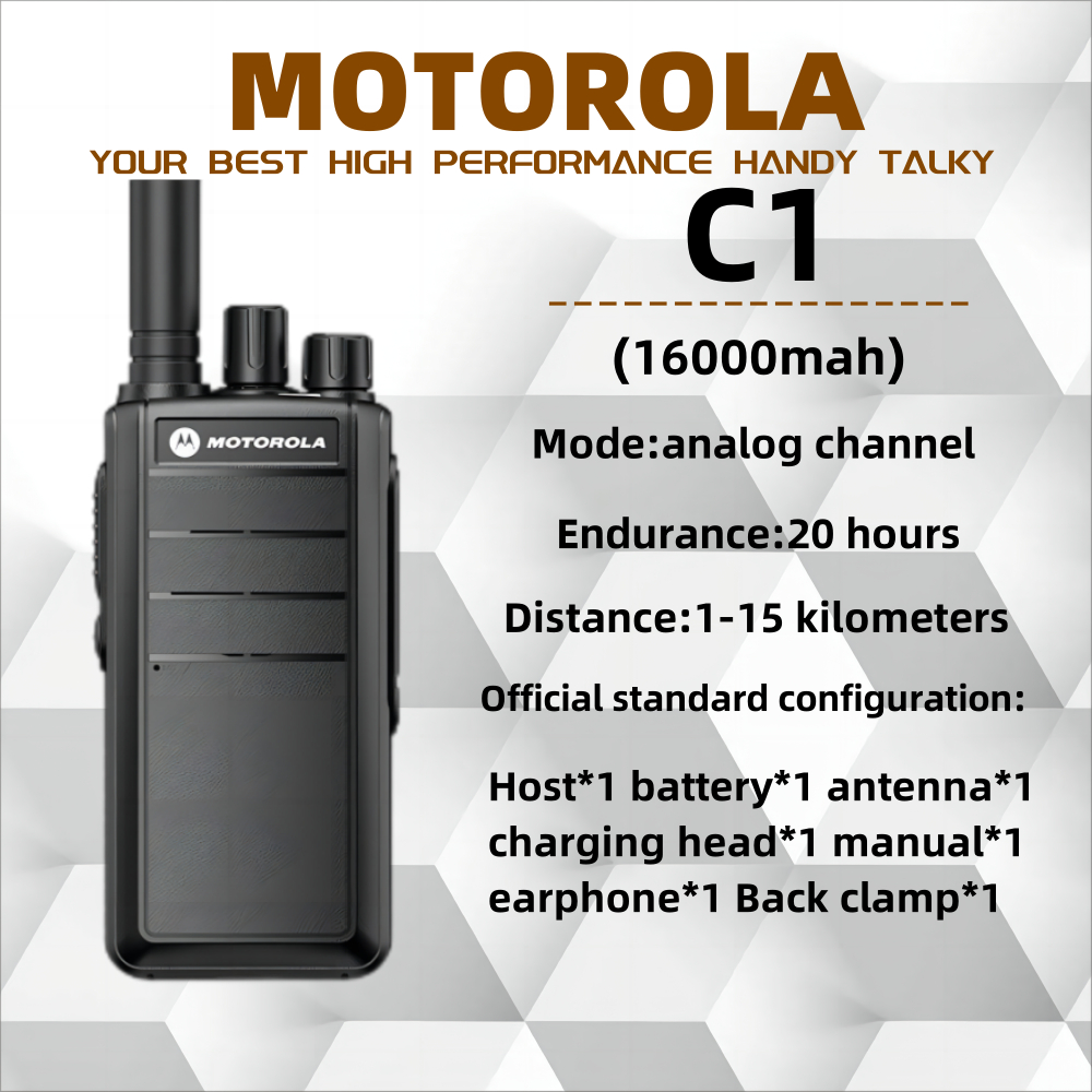 MOTOROLA C1 Walkie Talkie buy1take6 Portable Two-Way Radio UHF ...