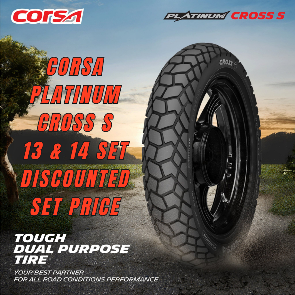 Corsa Platinum Cross S Tubeless Size 13 and 14 by Set (Discounted Set ...